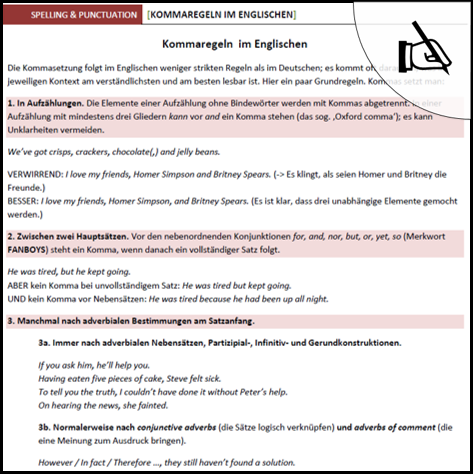 Kommasetzung – Englischtipps