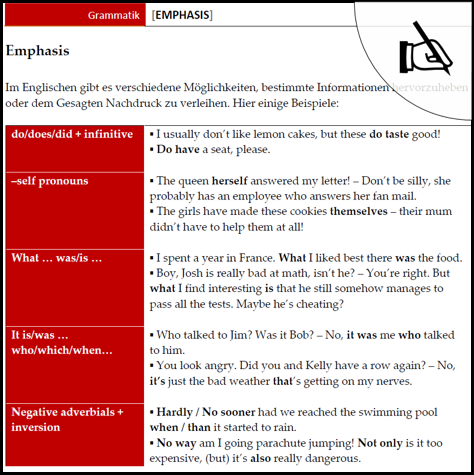 emphasis – Englischtipps