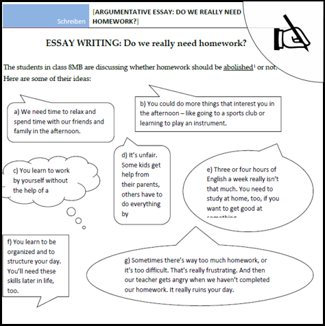 Homework – yes or no? – Englischtipps